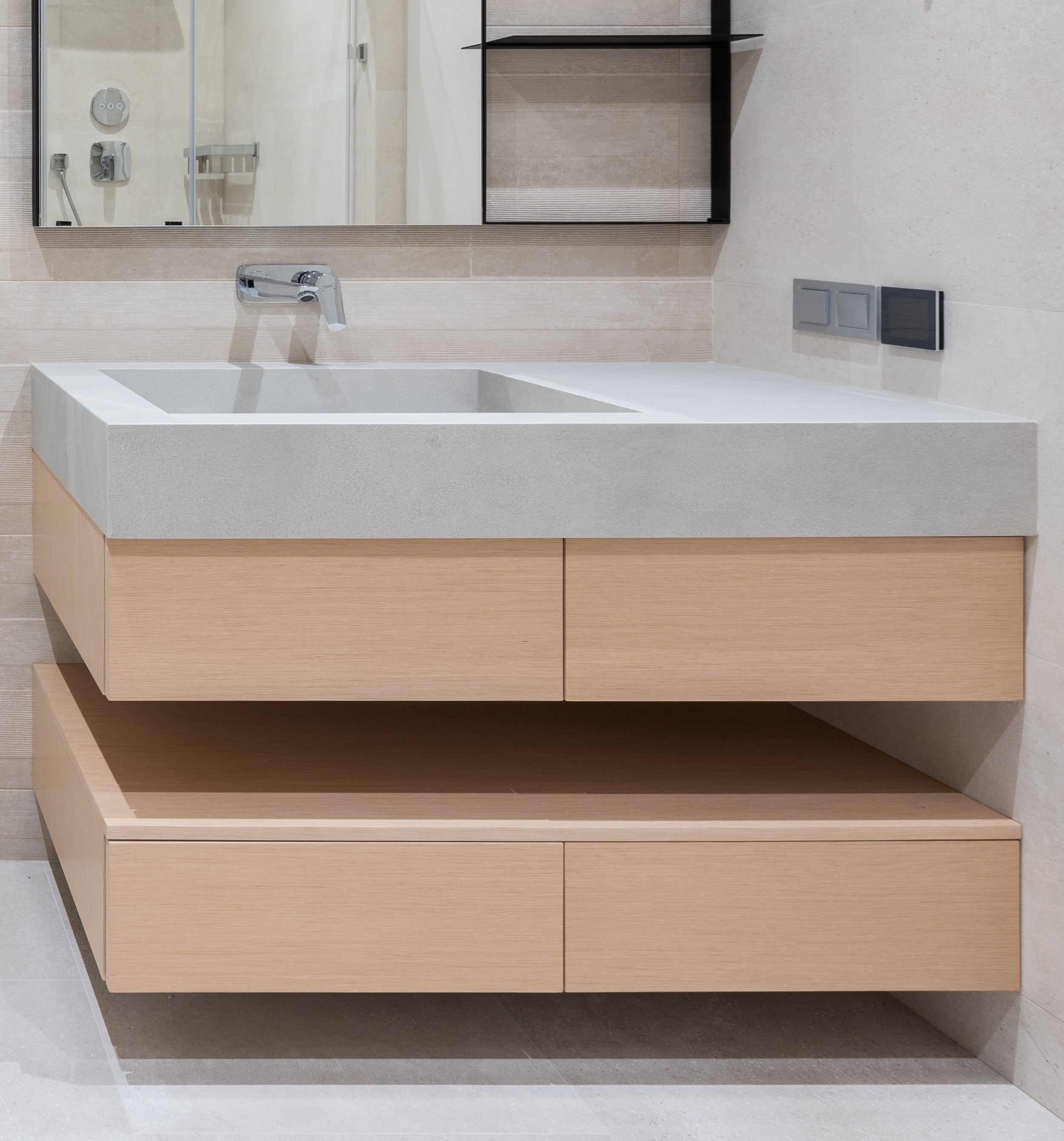 60" Floating Stone Countertop Bathroom Vanity – Mrs Vanity